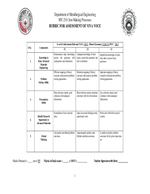 Fillable Online rubric for assessment of problem based learning Fax ...