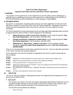 Fillable Online Yuba City Police Department Special Event ... Fax Email ...