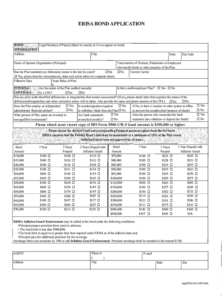 Fillable Online What Is ERISA's Bonding Requirement for Our 401(k) Plan ...