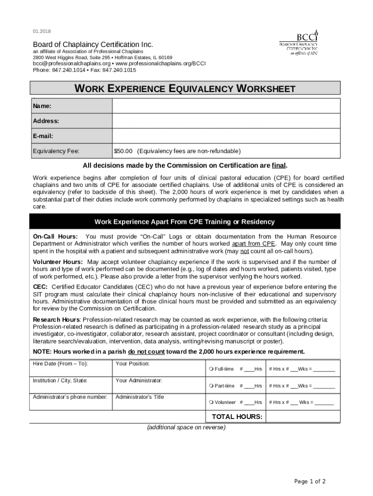 THEOLOGICAL EQUIVALENCY WORKSHEET - 033012b membershipsoftware Doc Template | pdfFiller