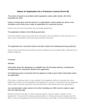 notice-of-application-for-premises-licence--b-for- ... Doc Template ...
