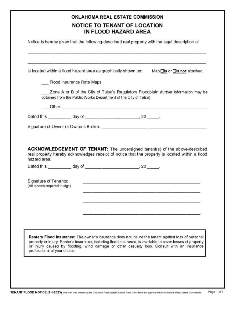 Fillable Online Flood Risk Disclosure Fax Email Print - pdfFiller