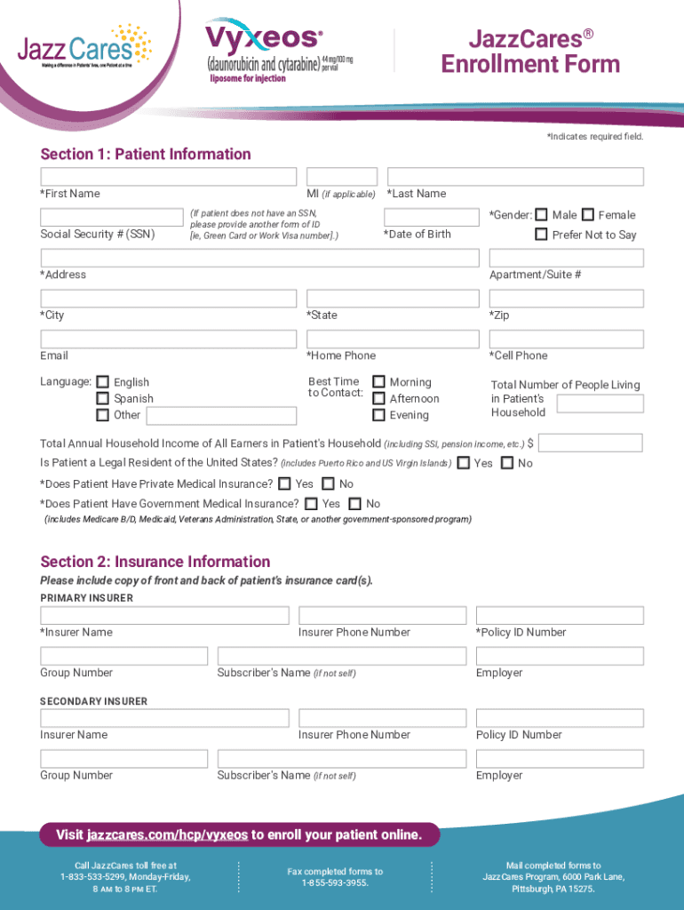 Fillable Online OXERVATE PATIENT ENROLLMENT FORM Fax Email Print ...