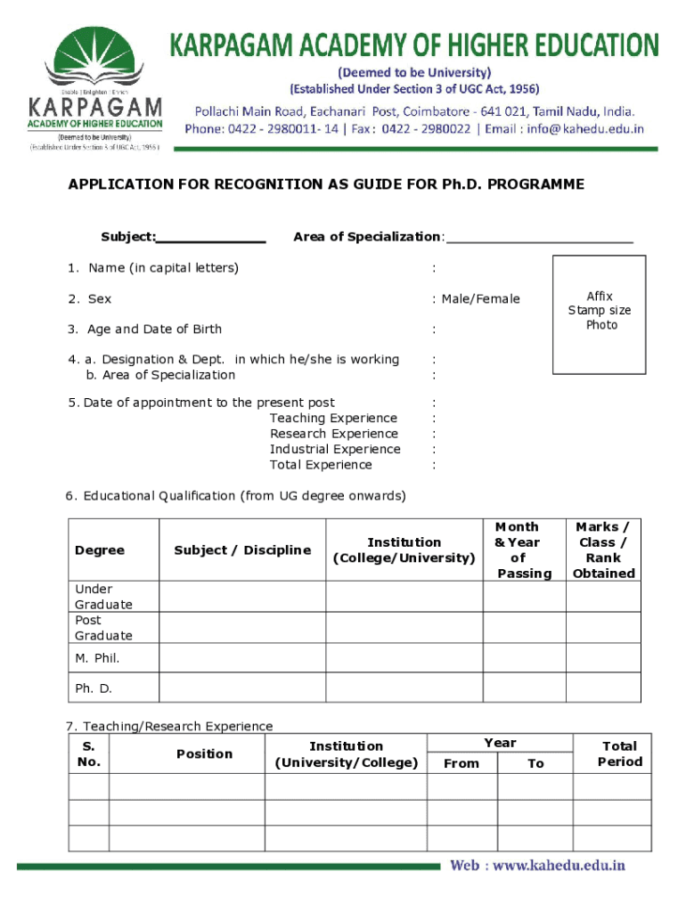Fillable Online kahedu edu PhD-Research-Advisor-Application-Form.pdf Fax Email Print - pdfFiller