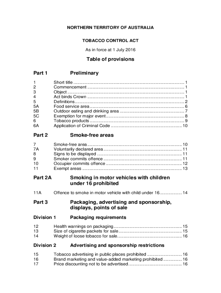 Fillable Online parliament nt gov 11.4 State and territory legislation ...