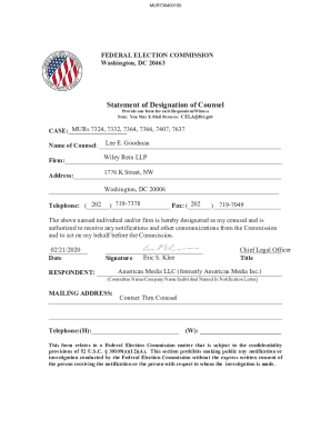 Fillable Online statement of designation of counsel Fax Email Print ...