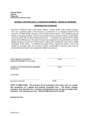 Fillable Online SB 189 Notice to Insurers, FAQs, and Sample Waivers Fax ...