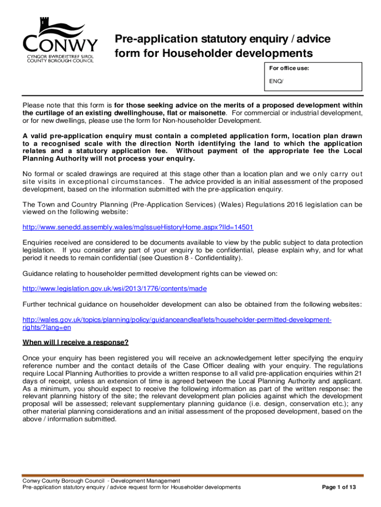Fillable Online Advice Request Form for Householder Development March ... Fillable Online Advice Request Form for Householder Development March ...