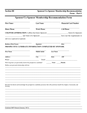 Fillable Online akawebnet aka1908 Section III Graduate MIP Document ...