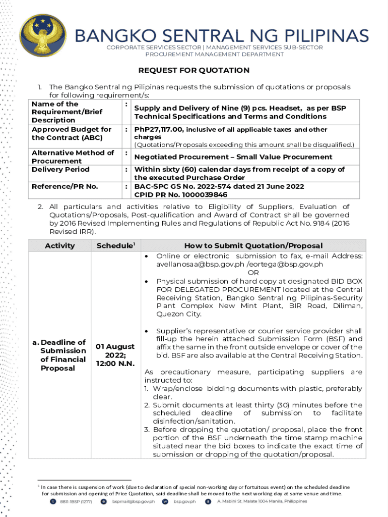 Fillable Online The Bangko Sentral ng Pilipinas requests the submission ...