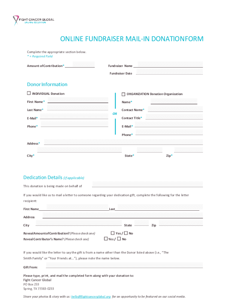 Fillable Online 5 Fundraising Email Templates to Help You Reach Your ...