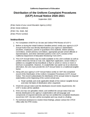 UNI COMPLAINT PROCEDURES Doc Template | pdfFiller