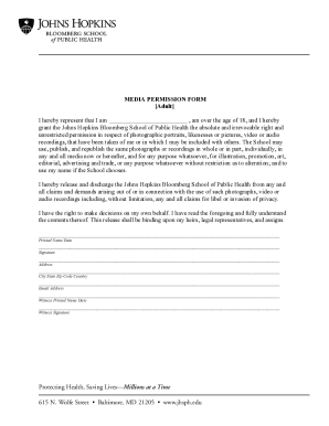 Fillable Online media permission form Fax Email Print - pdfFiller