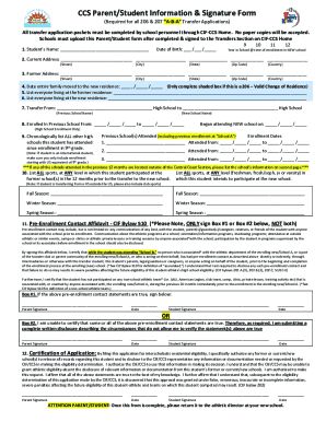 Fillable Online 5starassets blob core windows CCS Parent/Student ...