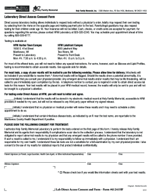 Fillable Online Laboratory Direct Access Consent Form Fax Email Print - pdfFiller