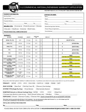 Fillable Online EZ-Commercial-Material-Warranty-Application.pdf Fax ...