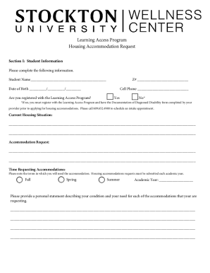 Fillable Online Academic Accommodation Request Form.pdf Fax Email Print - pdfFiller