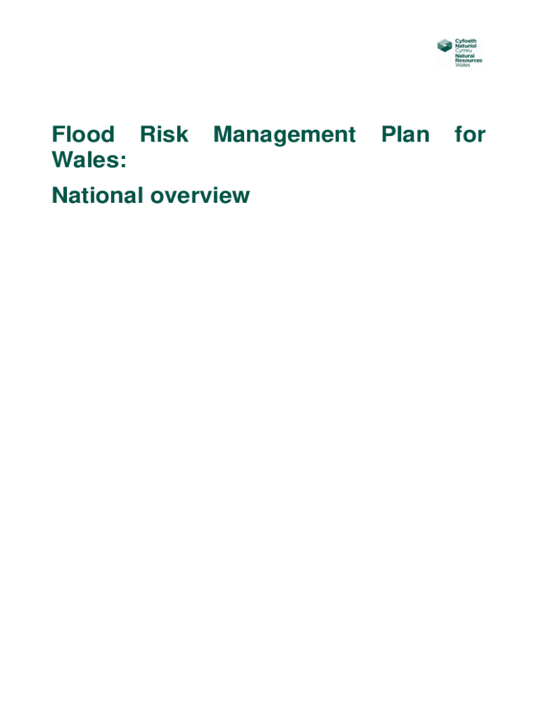 Fillable Online Flood Risk Management Plan for Wales: National overview ...