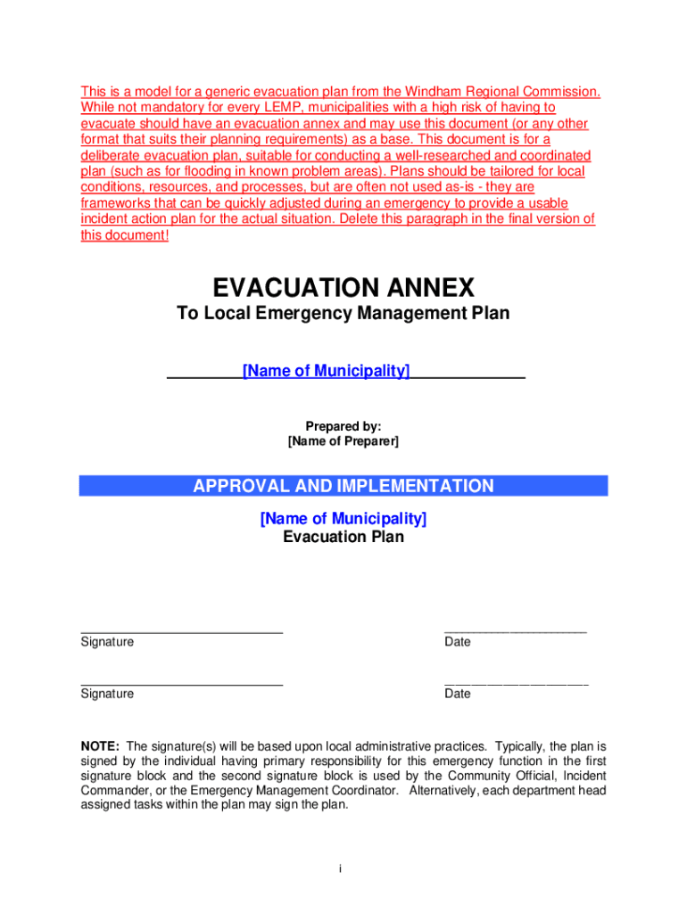 Fillable Online vem vermont An Emergency Evacuation Planning Model for Special ... Fax Email ...