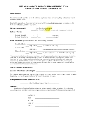 Fillable Online Mileage reimbursement claims forms Fax Email Print ...
