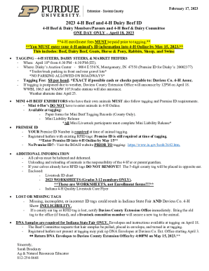 Fillable Online extension purdue 4-H Beef and Dairy Field Day - UNH ...