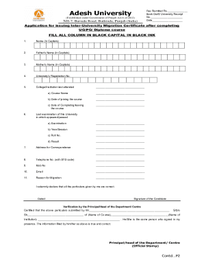 Fillable Online Migration Form Fax Email Print - pdfFiller