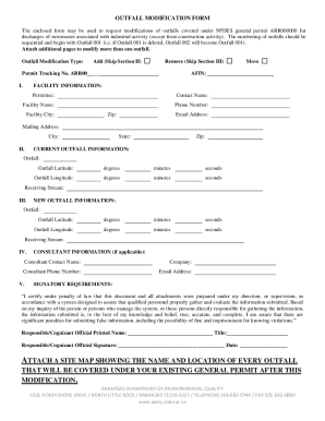 Fillable Online Outfall Modification Form Fax Email Print - pdfFiller