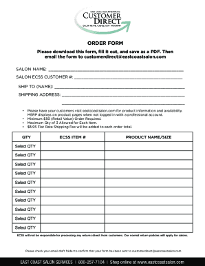 Fillable Online Salon Forms - Fill Online, Printable, Fillable, Blank ...