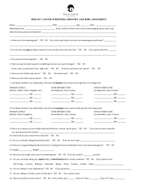 Fillable Online BREAST HISTORY AND RISK ASSESSMENT FORM-4.docx Fax ...