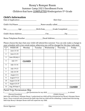 Fillable Online 2014-2023 Kidsplay Childcare Application Form Fill ...
