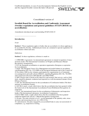 Fillable Online accreditation certificate - swedac. Fax Email Print - pdfFiller