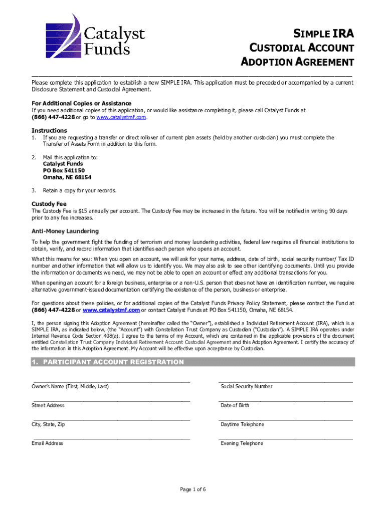 Fillable Online simple individual retirement account (ira) disclosure ...