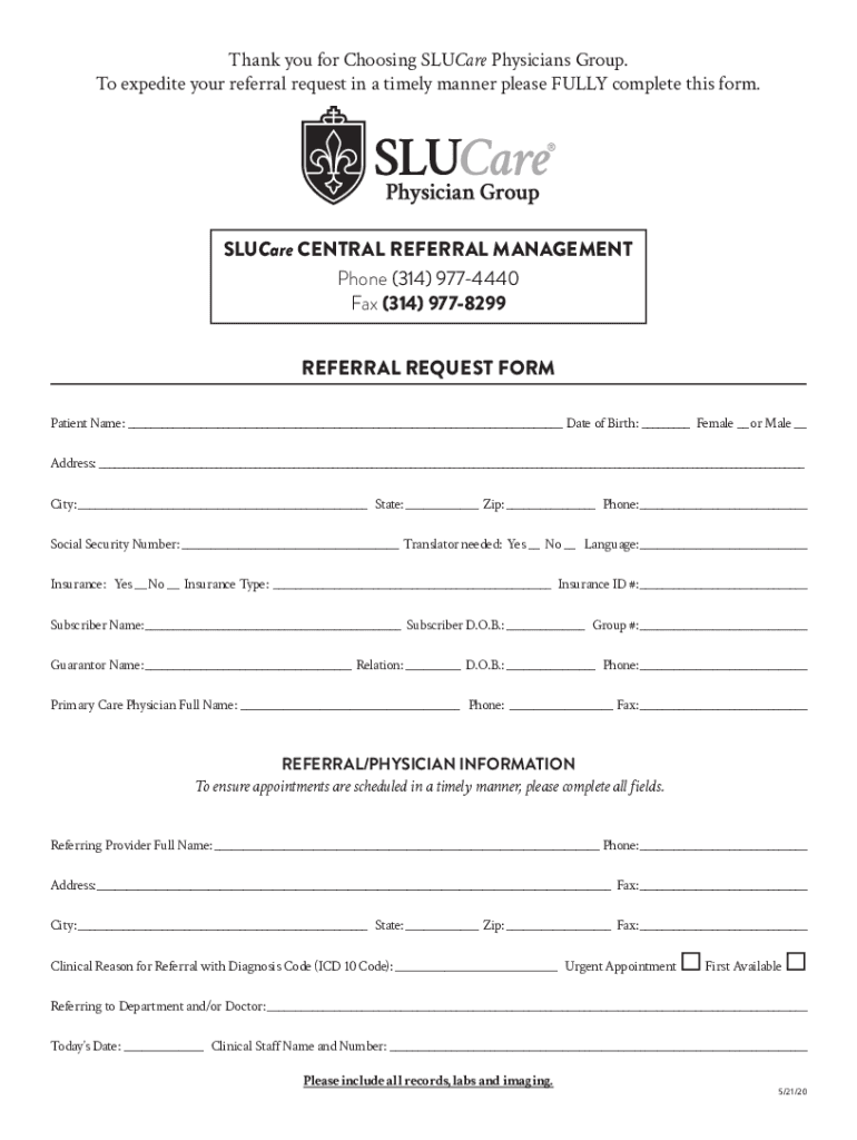 Fillable Online Appointment Information and Forms : SLU Fax Email Print - pdfFiller