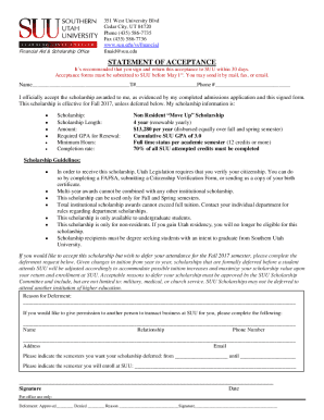 Fillable Online STATEMENT OF ACCEPTANCE Fax Email Print - pdfFiller