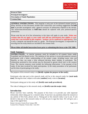 Investigator Protocol Template Doc Template | pdfFiller