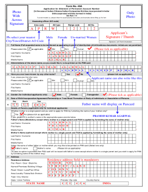 Fillable Online (PDF) Form No. 49A Application for Allotment of ...
