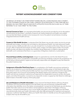 Fillable Online PATIENT ACKNOWLEDGMENT AND CONSENT FORM Fax Email Print ...