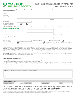 Fillable Online Cash ISA transfer Authority Form Fax Email Print - pdfFiller
