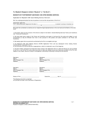 Fillable Online maybank coe open bidding service application form ...