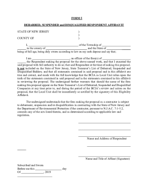 Fillable Online Affidavit-Debarred-Suspended-or-Disqualified. ... Fax ...
