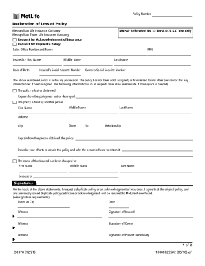 Fillable Online Metropolitan Tower - Forms Library Fax Email Print ...