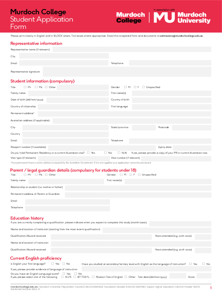 Fillable Online Application forms - Future students Fax Email Print - pdfFiller