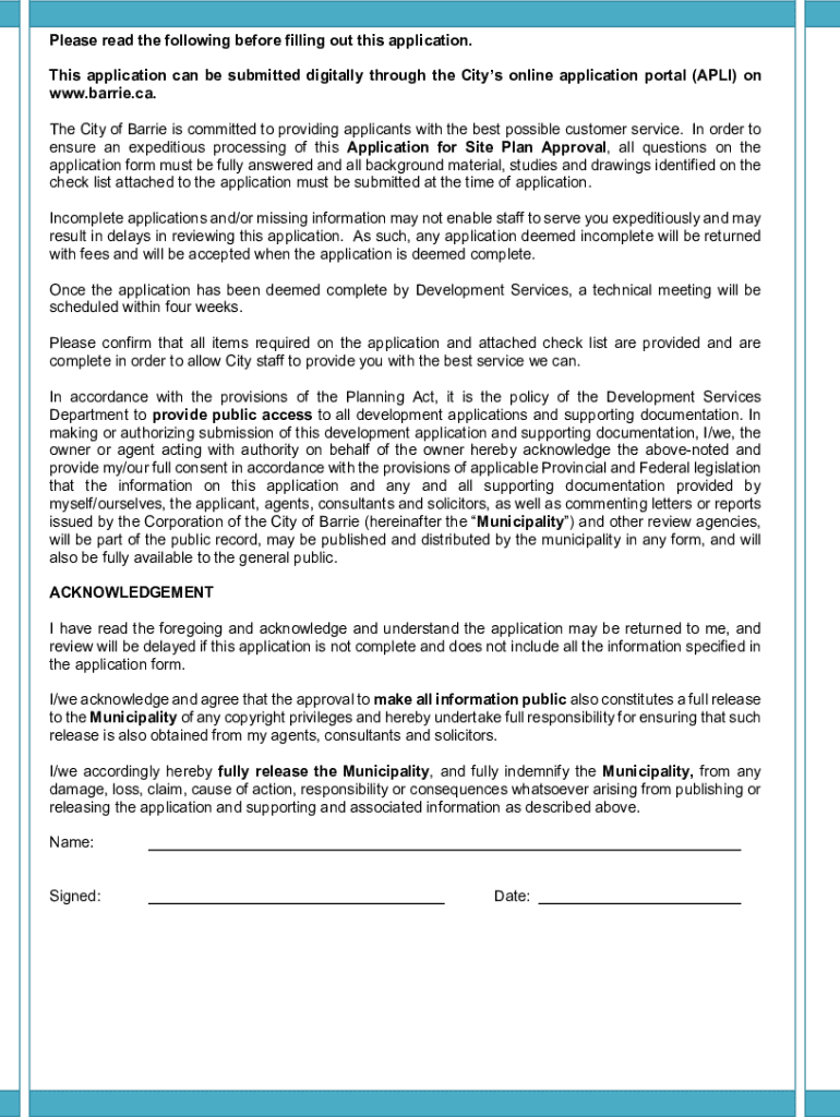 Fillable Online Application for Approval of Plan of Subdivision Fax Email Print - pdfFiller