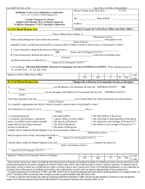 Fillable Online 9.41 - 9.45 Transport OMH Form - OSWEGO CO Fax Email ...