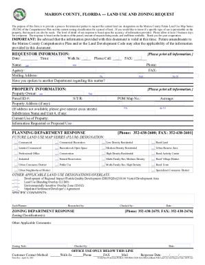 Fillable Online Land Use and Zoning Request Form Fillable. Land Use & Zoning Request Application ...