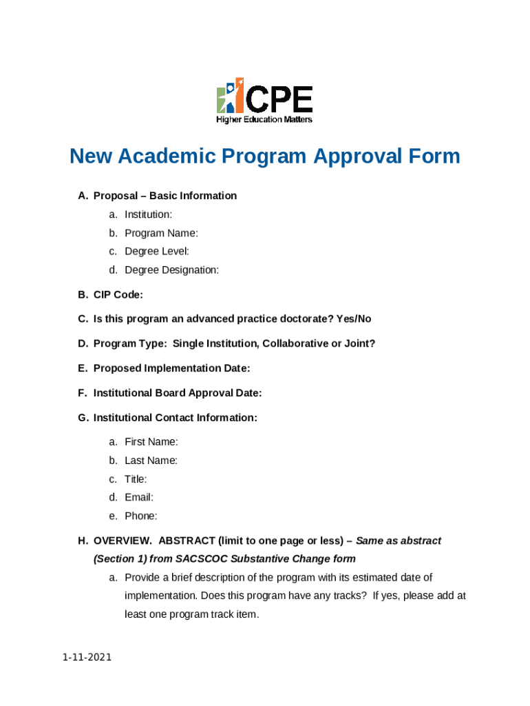 Kentucky for New Academic Program Approval - cpe ky Doc Template | pdfFiller