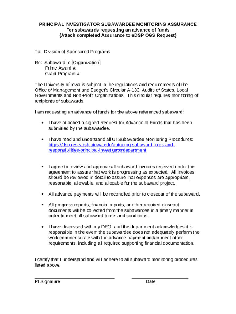 Subawards and SubrecipientsOffice of Sponsored Programs - dsp research ...