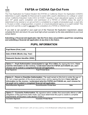 Fillable Online Text of Proposed Regulations. FAFSA and CADAA ...