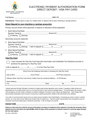 Fillable Online ELECTRONIC PAYMENT AUTHORIZATION FORM ... Fax Email ...