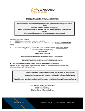 Fillable Online 2022 SCHOLARSHIP APPLICATION PACKET Fax Email Print ...
